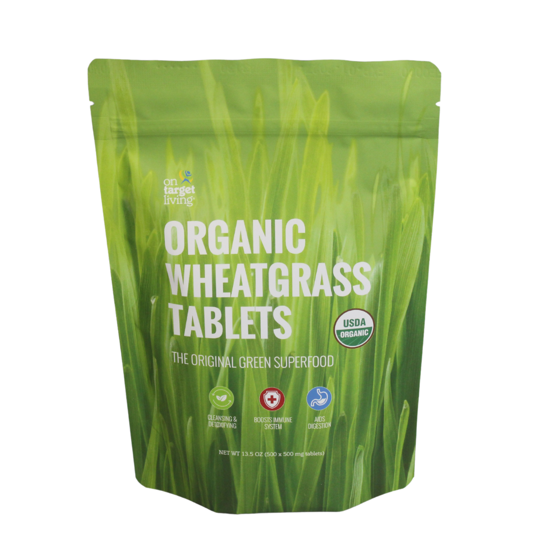 Wheat Grass Tablets- 500 Tablets – On Target Living