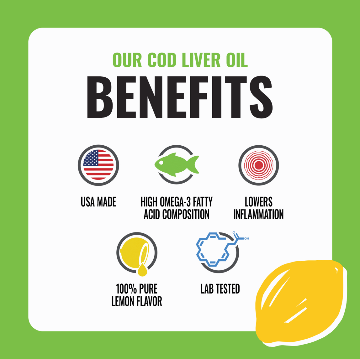 Cod Liver Oil Organic Lemon Flavor 16.67 oz – On Target Living